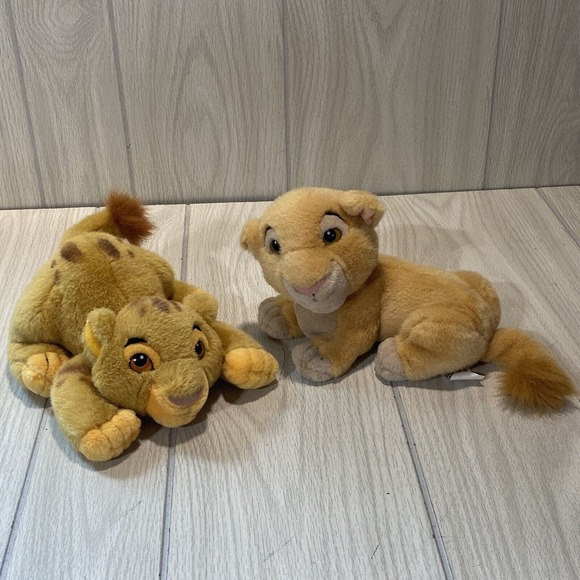 Disney | Toys | The Lion King Pouncing Baby Simba Nala Plush Toy ...
